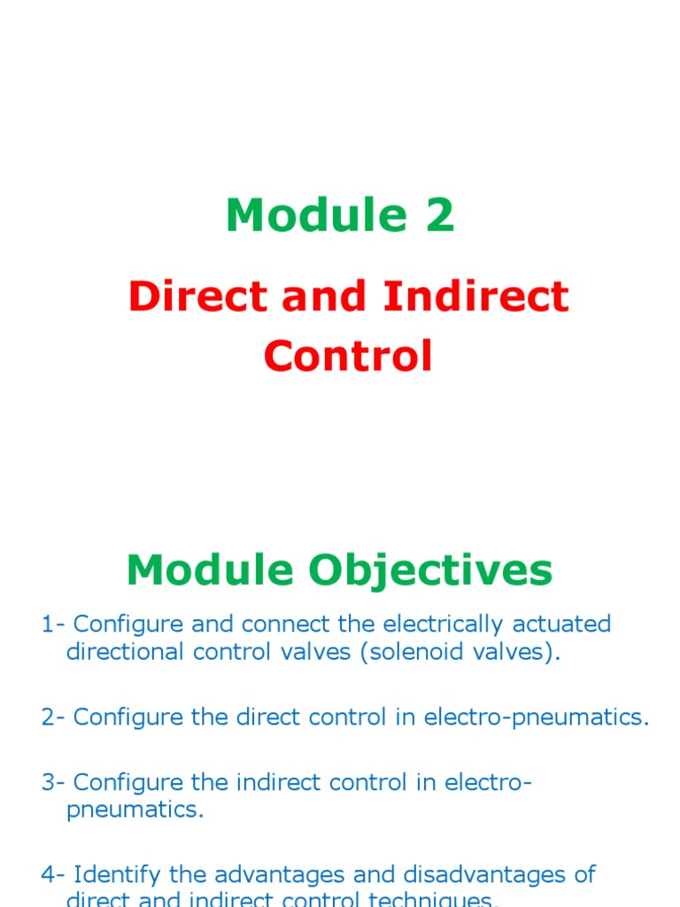 Direct and Indirect Control | PDF | Valve | Switch