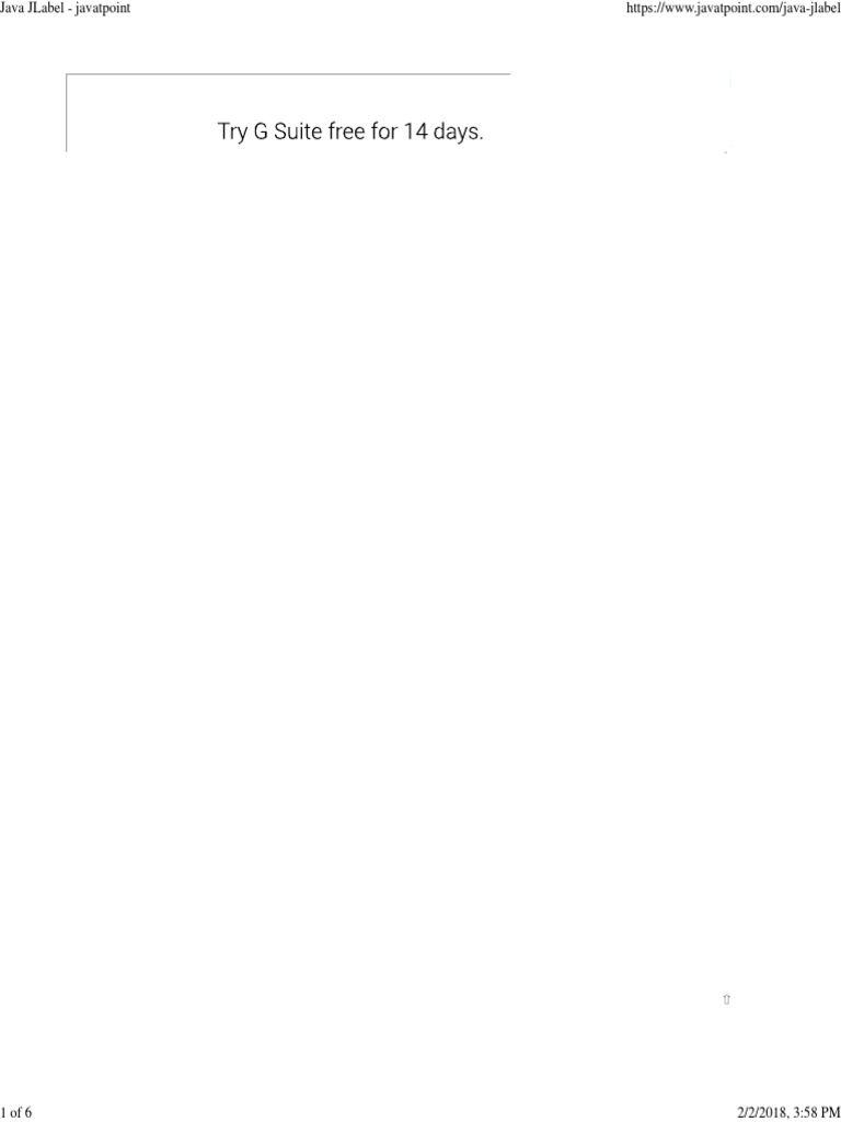 Java JLabel - Javatpoint | PDF | Computer Engineering | Computing