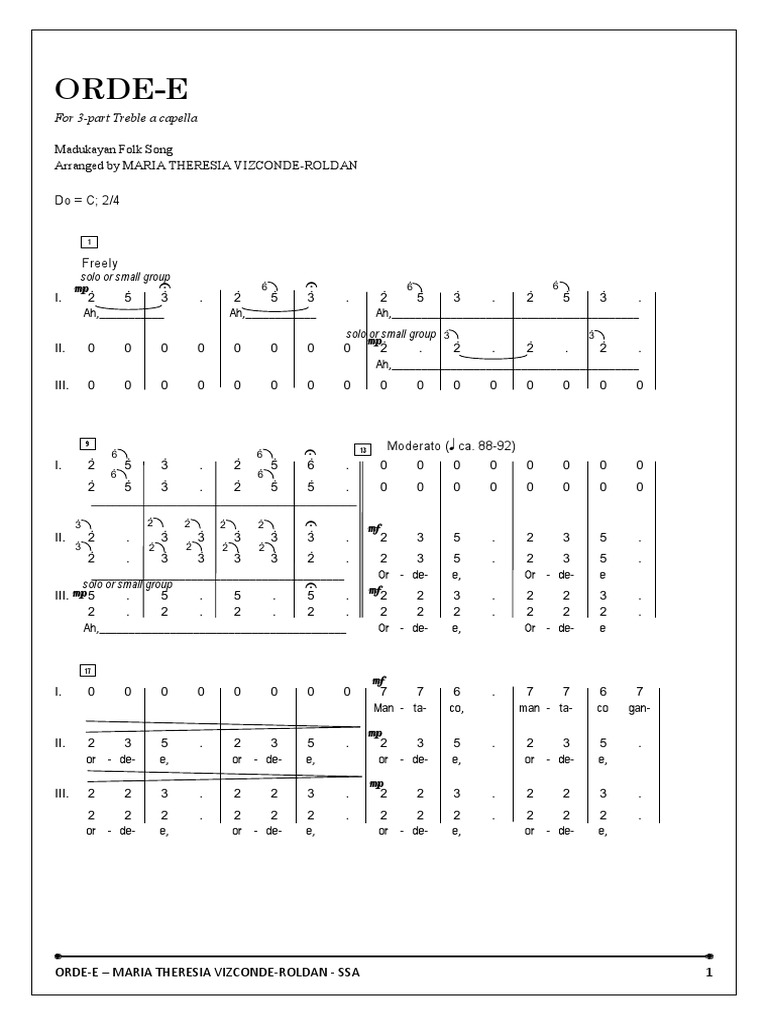 Roldan - Orde-E - SSA | PDF