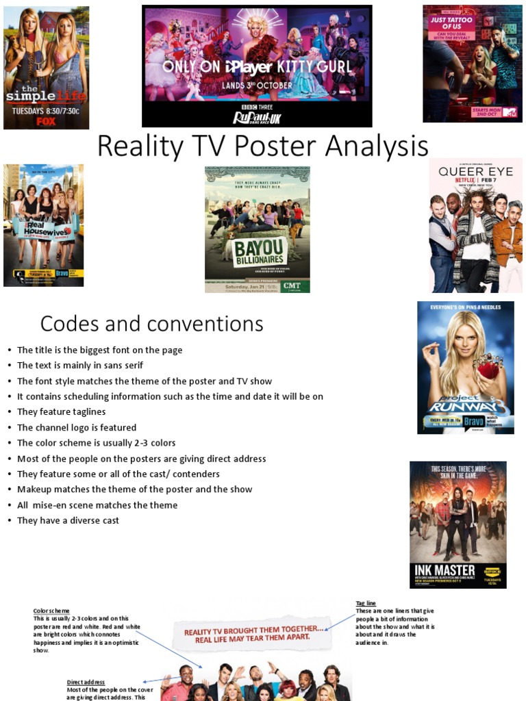 Reality TV Poster Analysis | PDF
