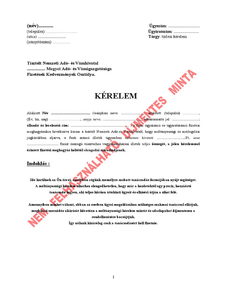 Torlesi Kerelem Minta | PDF