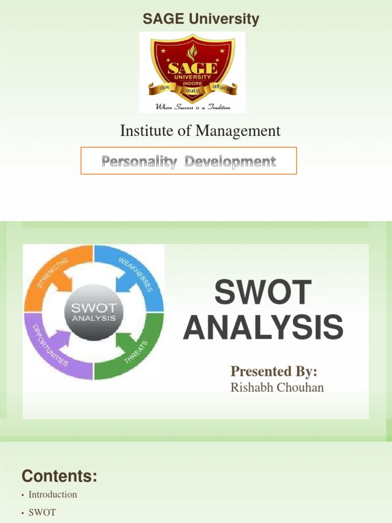 SWOT Analysis by Rishabh Chouhan | PDF | Swot Analysis | Microeconomics