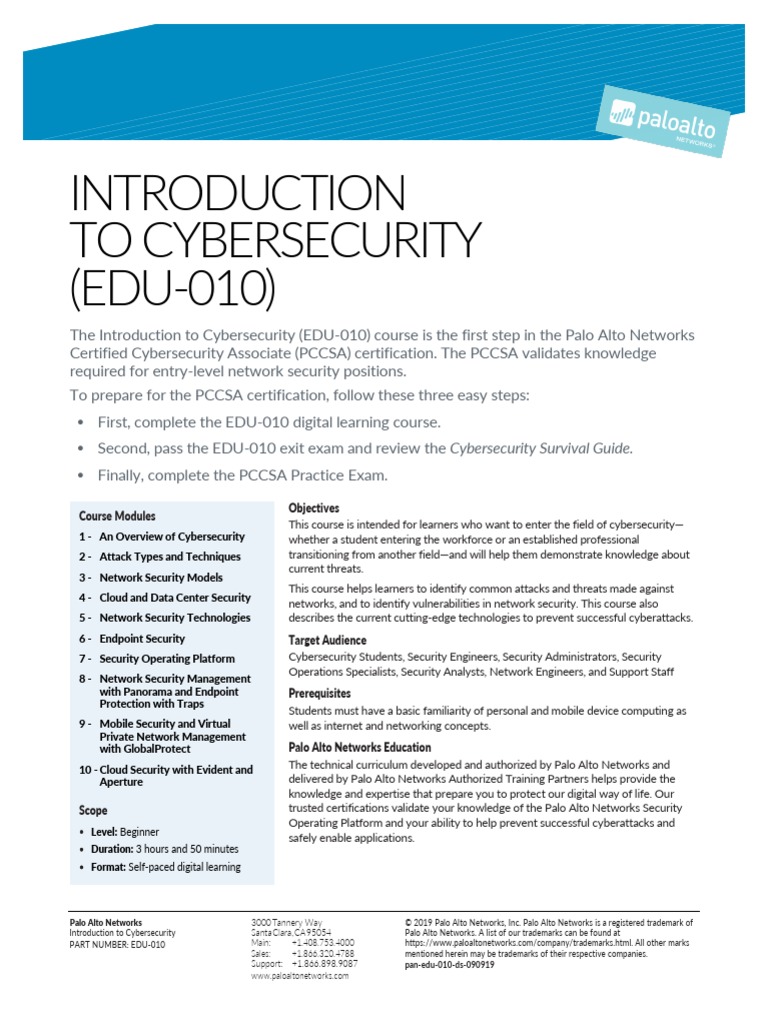Edu 010 Iintroduction To Cybersecurity | PDF | Computer Security | Security