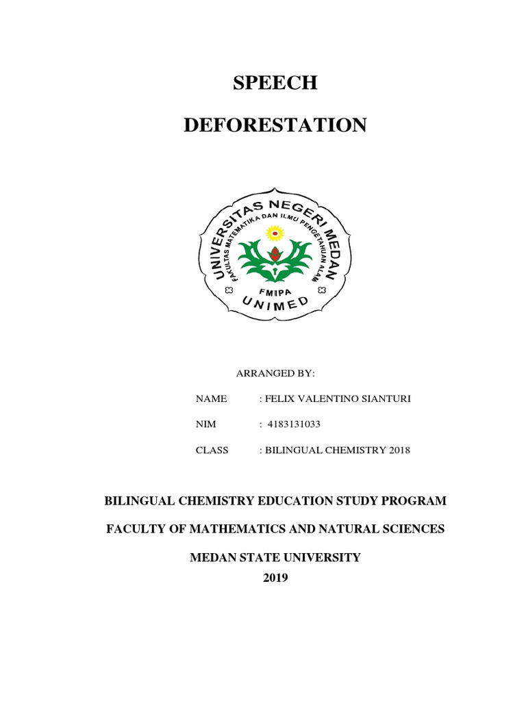 My Speech | PDF | Deforestation | Forests