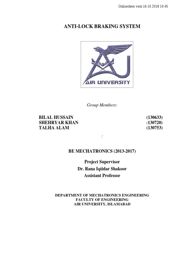 Anti-Lock Braking System | PDF | Anti Lock Braking System | Brake