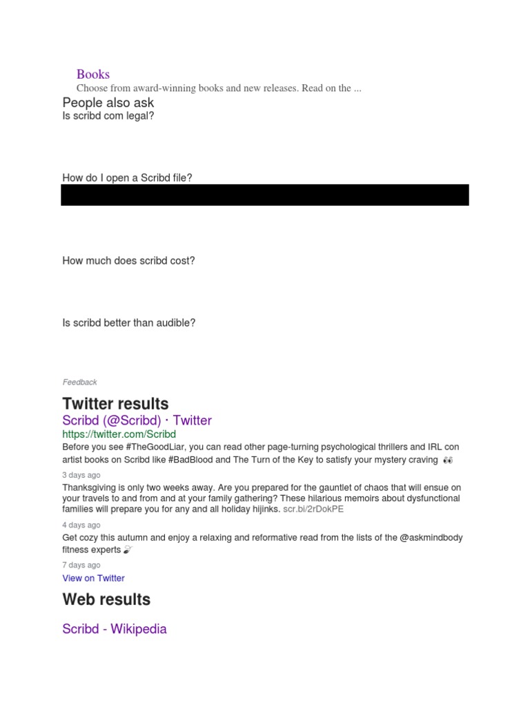Twitter Results: People Also Ask | PDF | Scribd | E Books