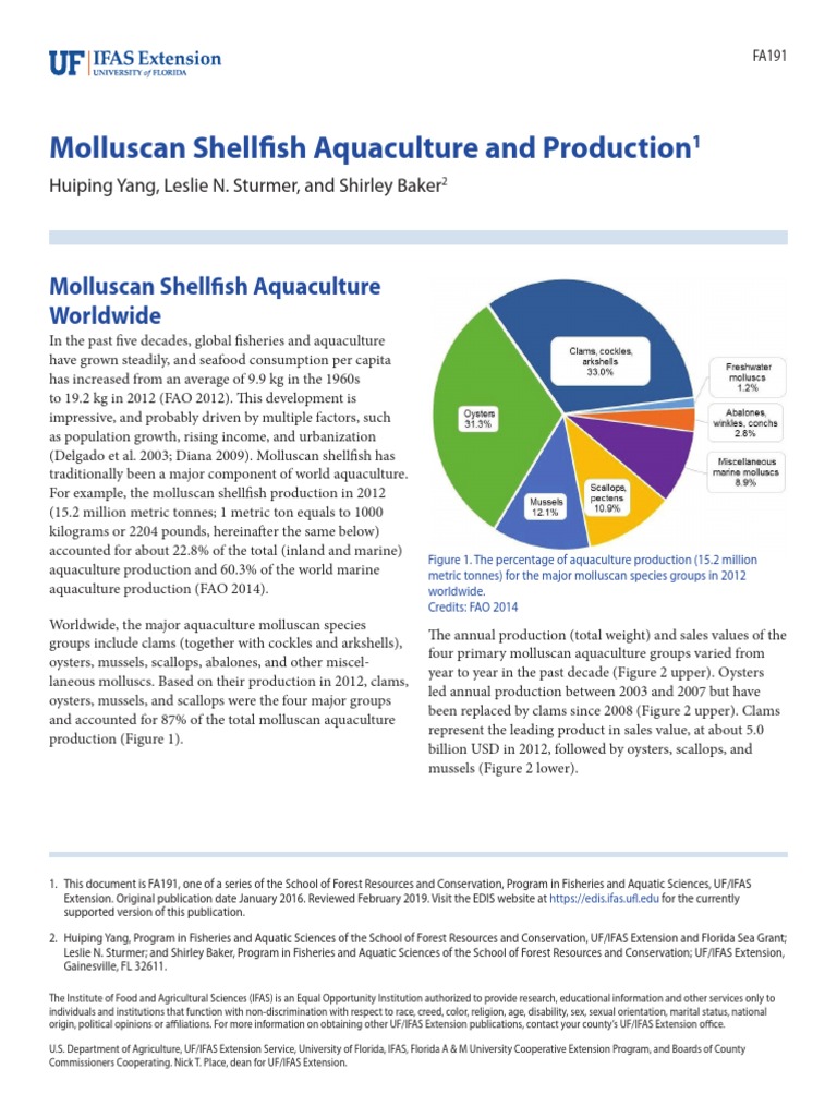Molluscan Shellfish Aquaculture and Production | PDF | Bivalvia ...