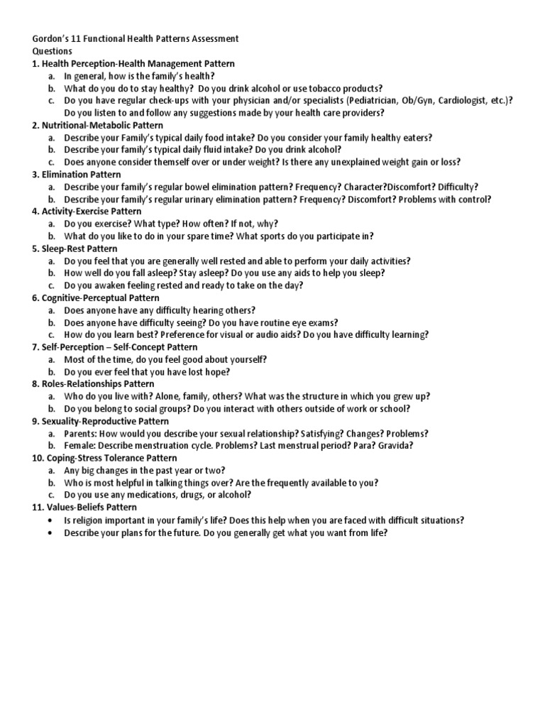 FHP Guide Questions | PDF | Menstruation | Clinical Medicine