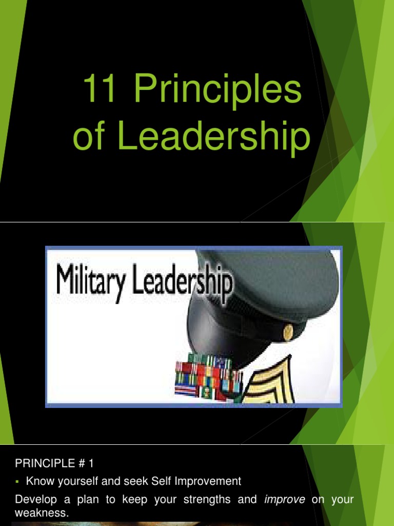 11 Principles of Leadership Explained | PDF | Leadership | Applied ...