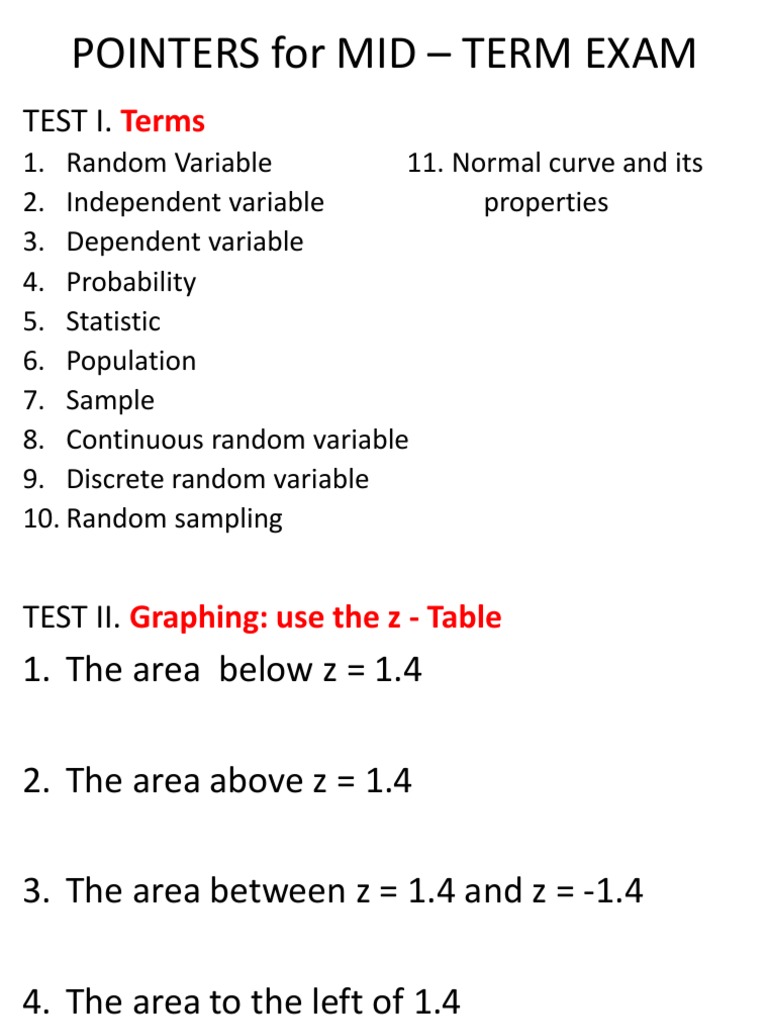 Pointers For Mid - Term Exam | PDF | Teaching Methods & Materials ...