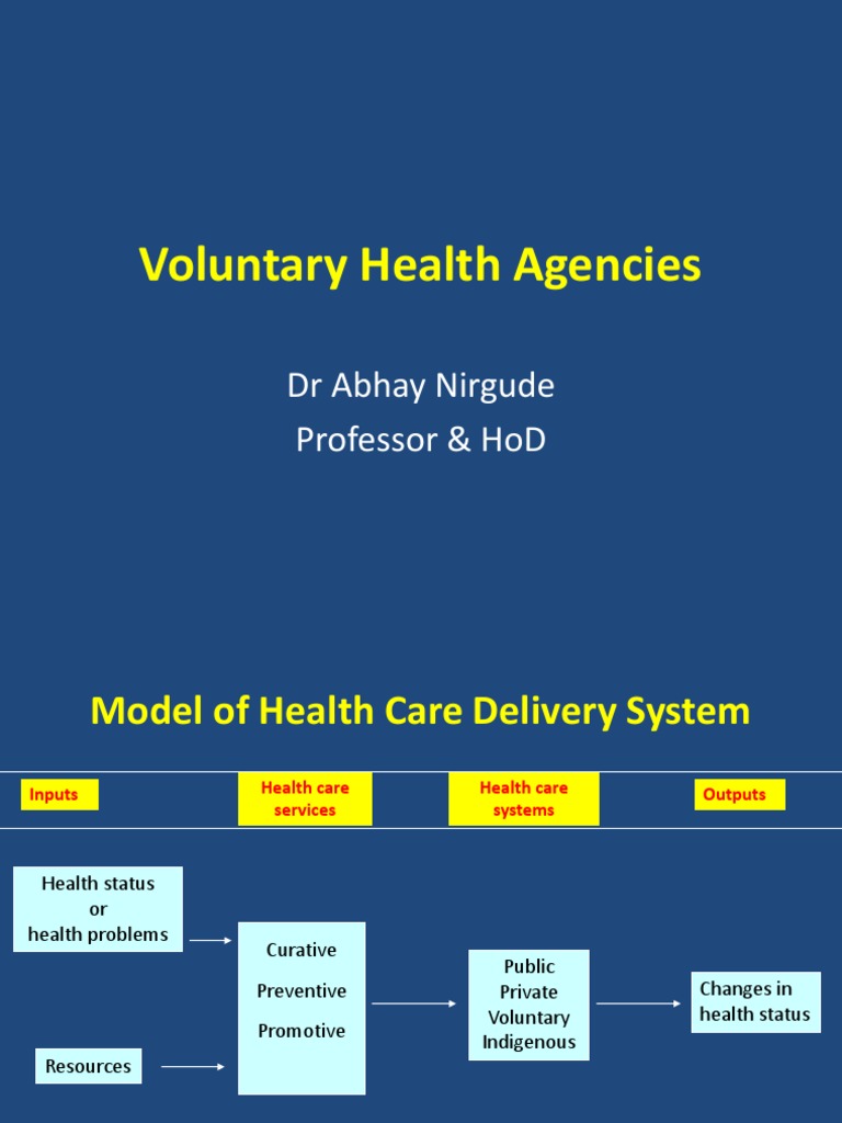Overview of Voluntary Health Agencies in India | PDF | Rockefeller ...