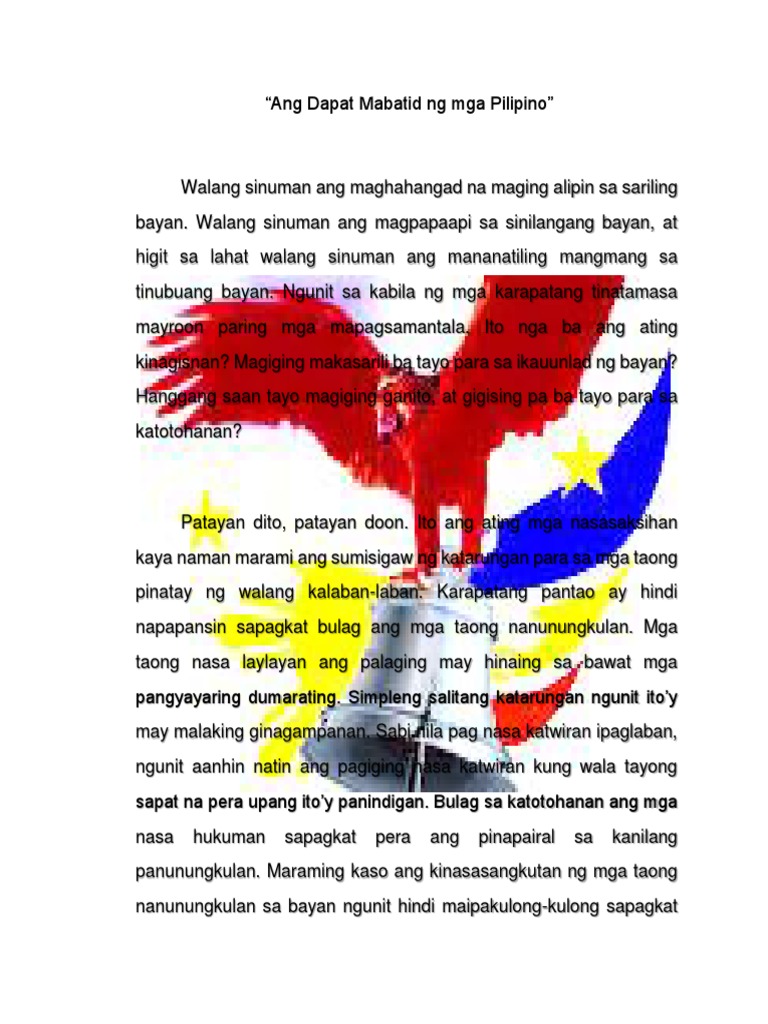 Justine and Dapat Mabatid | PDF