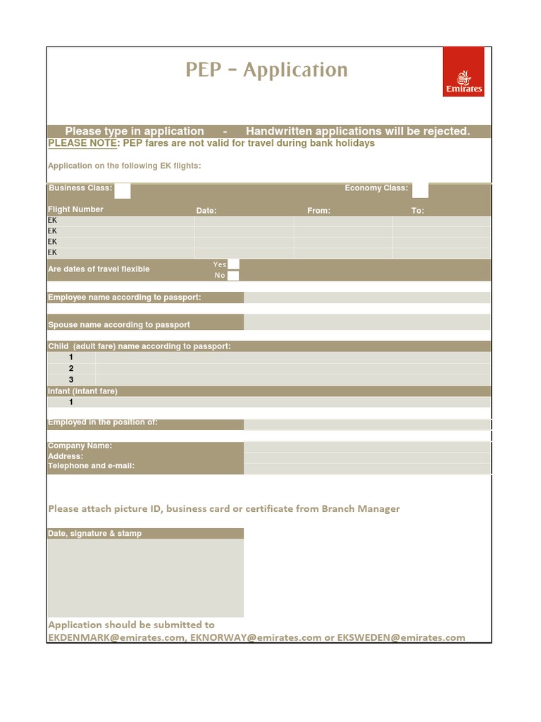 Pep DK Application Form - tcm536-3046260 PDF | PDF