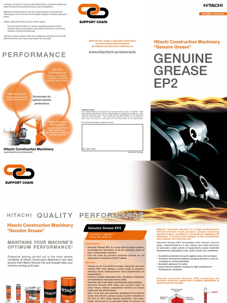 Hitachi Grease | PDF | Materials | Mechanical Engineering