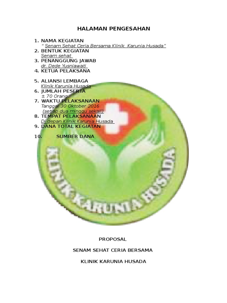 Proposal Senam Sehat Fix | PDF