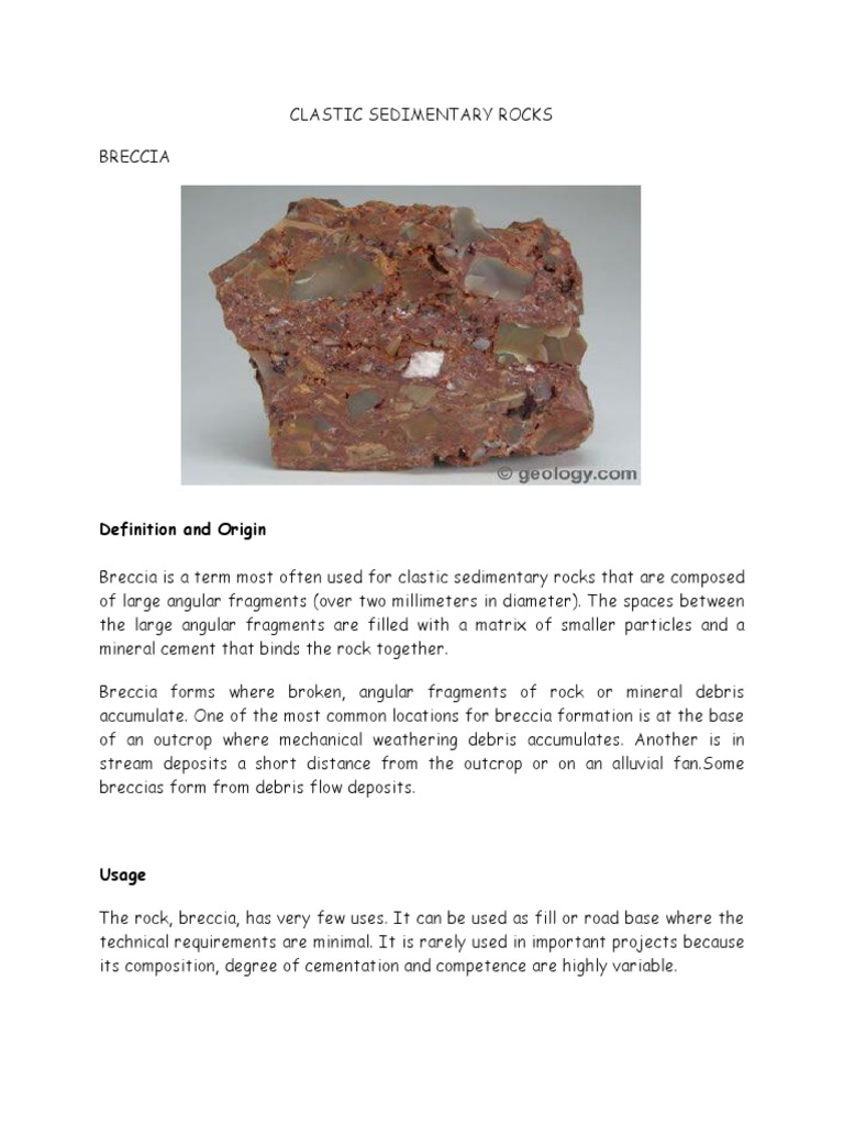 Clastic Sedimentary Rocks | PDF | Clastic Rock | Sandstone