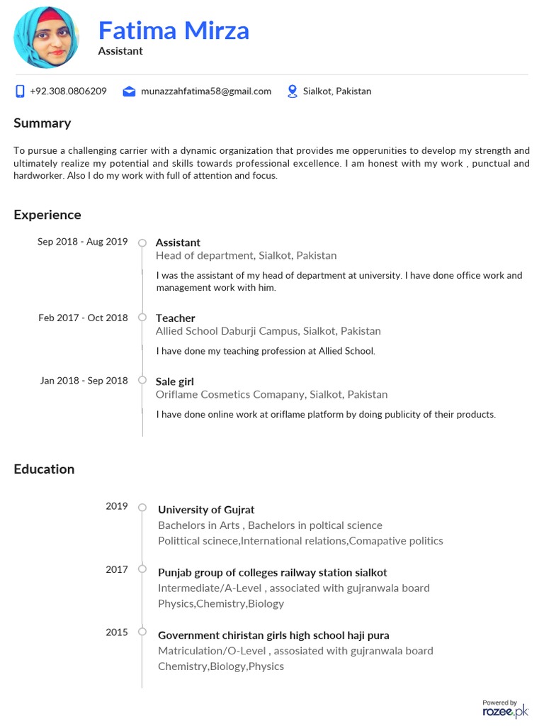 Fatima Mirza CV | PDF