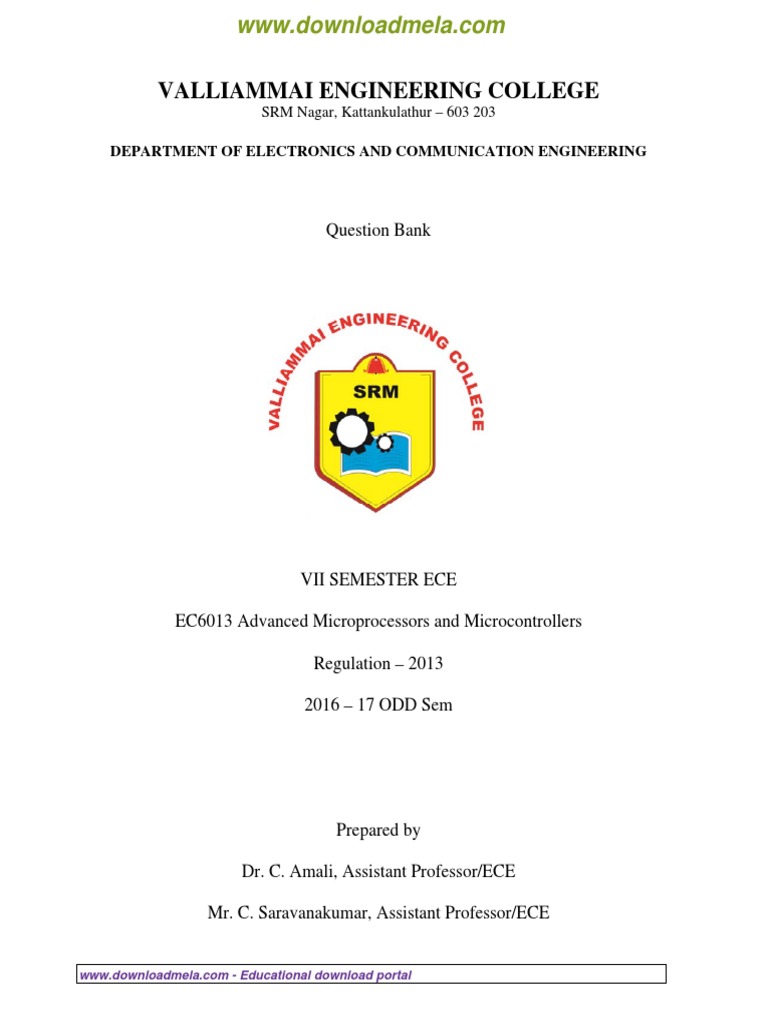 EC6013 Advanced Microprocessors and Microcontrollers PDF | PDF | Arm Architecture | Central ...
