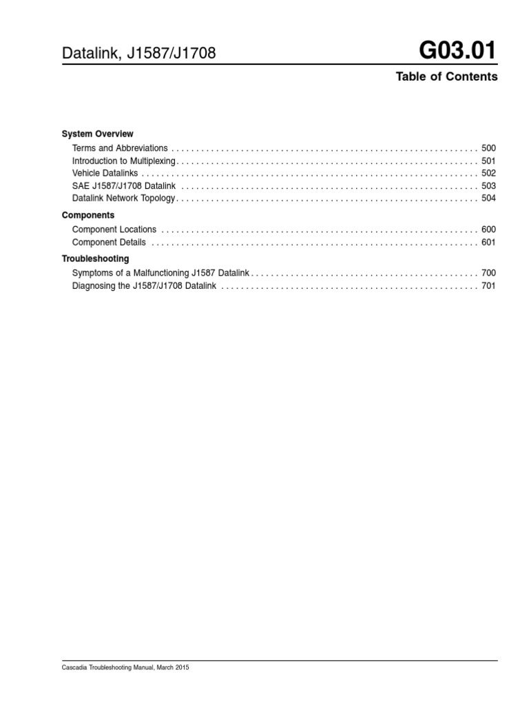 Guide to J1587/J1708 Datalink System | PDF | Multiplexing | Electrical ...