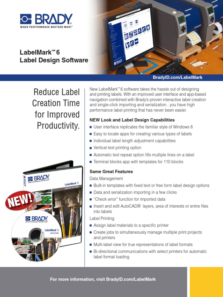 LabelMark 6 Software Informational Sheet | PDF | Windows 8 | User Interface