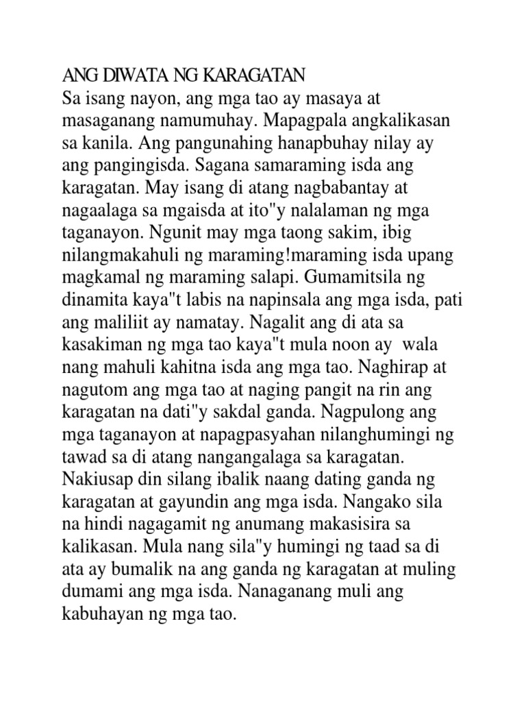 Ang Diwata NG Karagatan | PDF