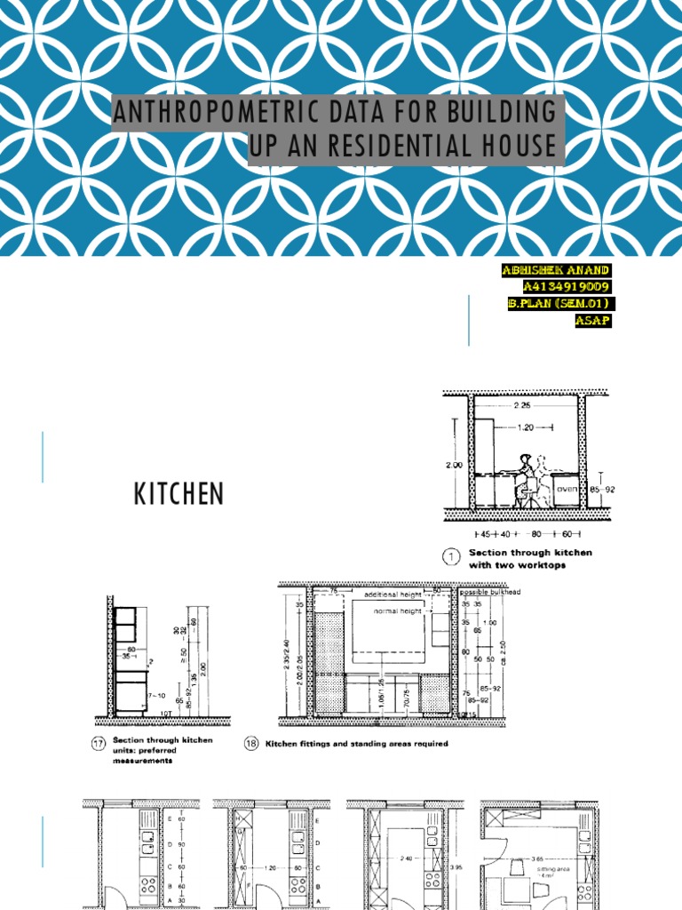 Anthropometric Data For Building Up An Residential House | PDF