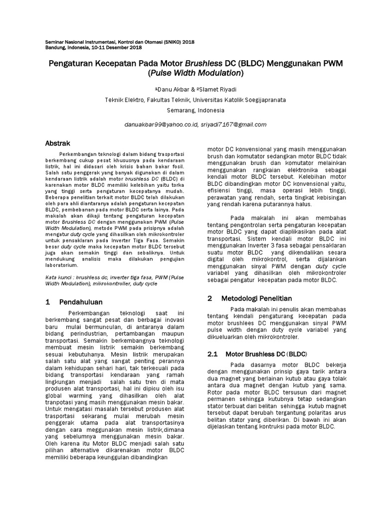 35 Pengaturan Kecepatan Pada Motor Brushless Dc Bldc Menggunakan Pwm Pulse Width Modulation Pdf