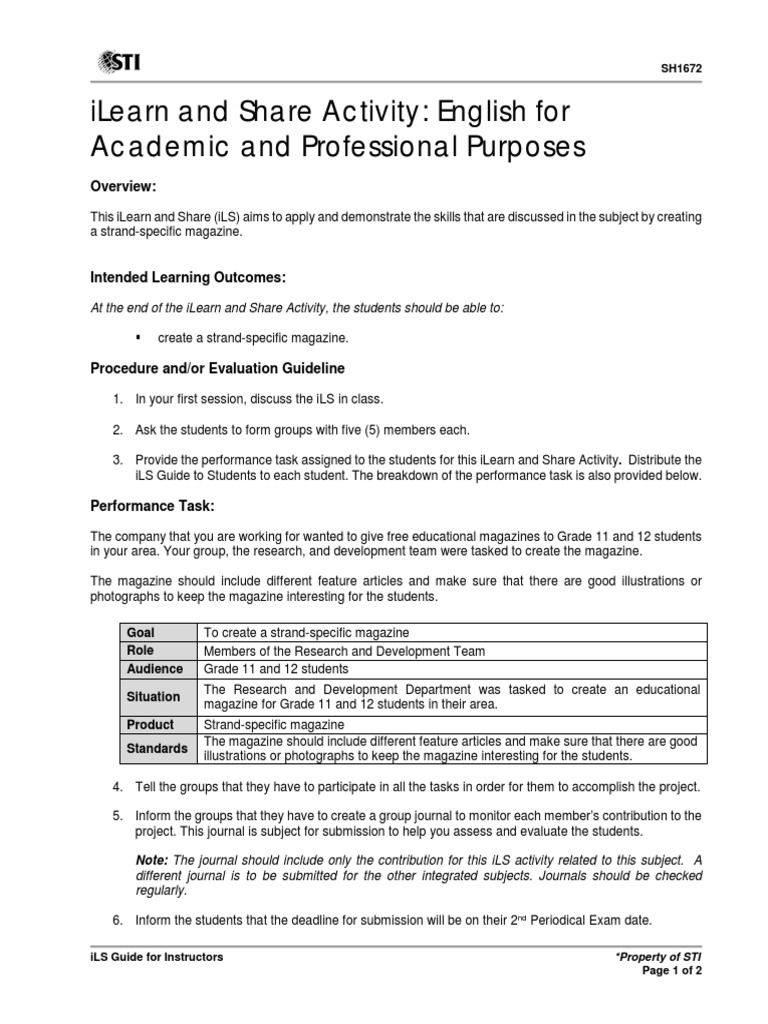 ILS Guide For Instructors | PDF | Rubric (Academic) | Teaching