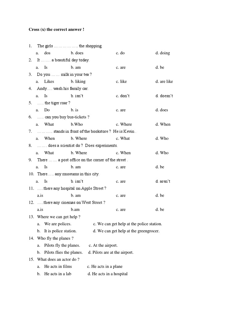 Cross (X) The Correct Answer ! | PDF