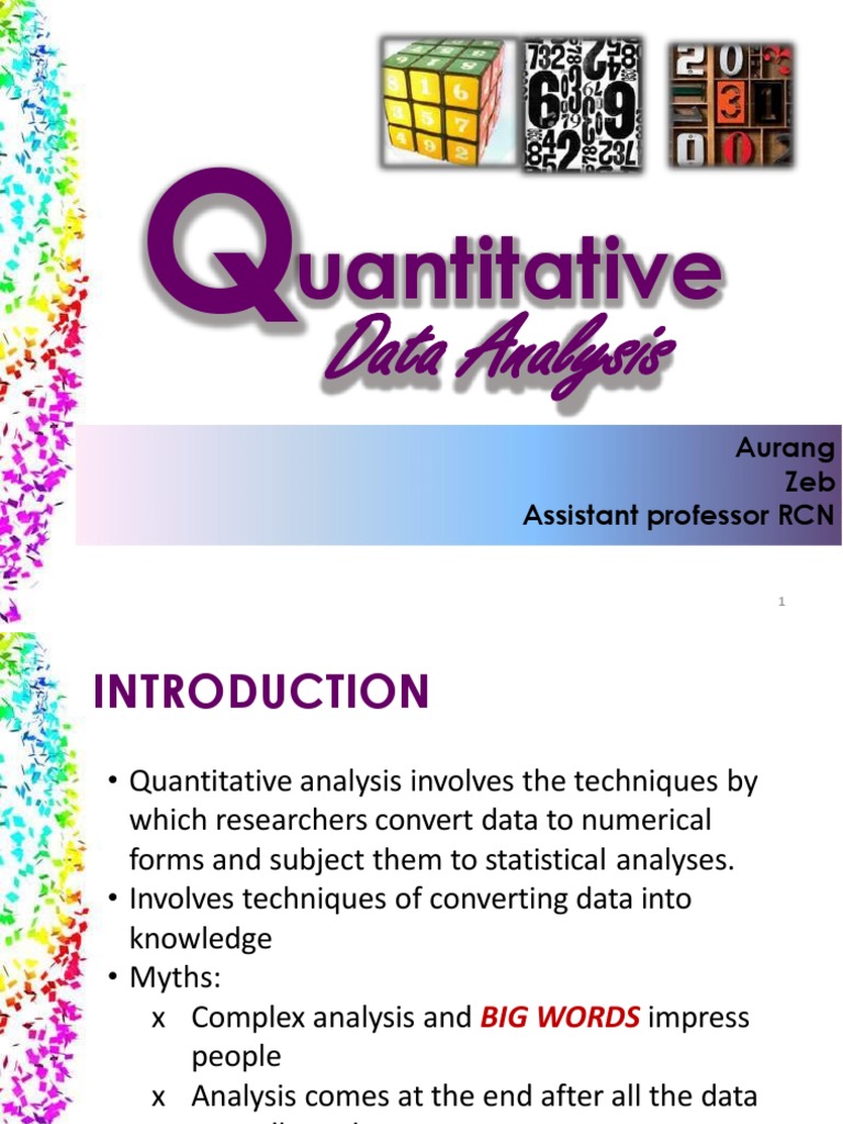 Uantitative: Data Analysis | PDF | Categorical Variable | Data Analysis