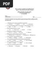 Test I. Multiple Choice Panuto: Basahing Mabuti Ang Bawat Aytem at ...