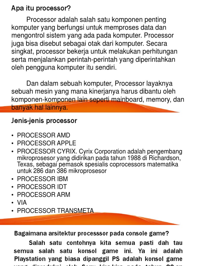 Apa Itu Processor? | PDF