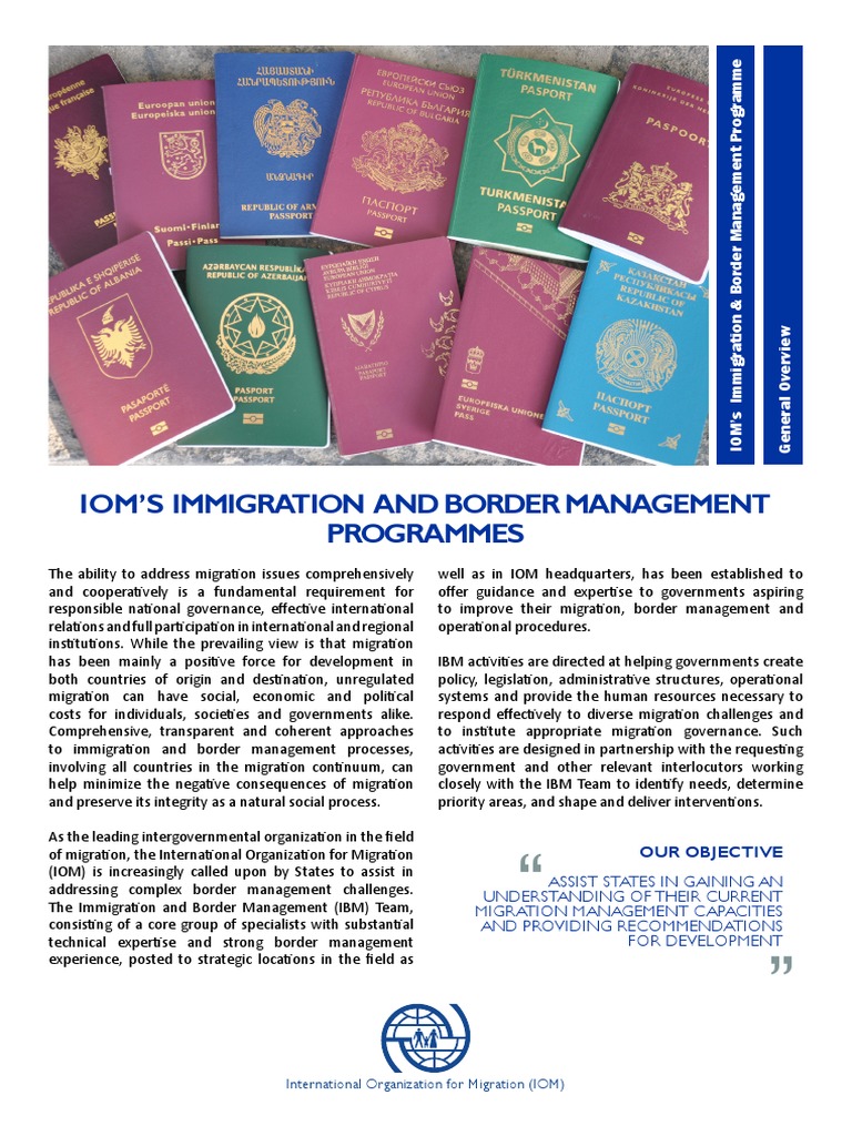Iom'S Immigration and Border Management Programmes | PDF ...