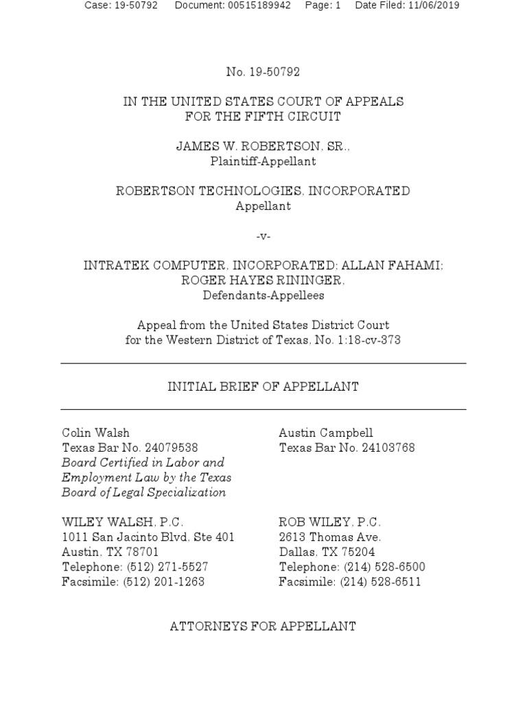 Appellant's Brief | PDF | Arbitration | United States District Court