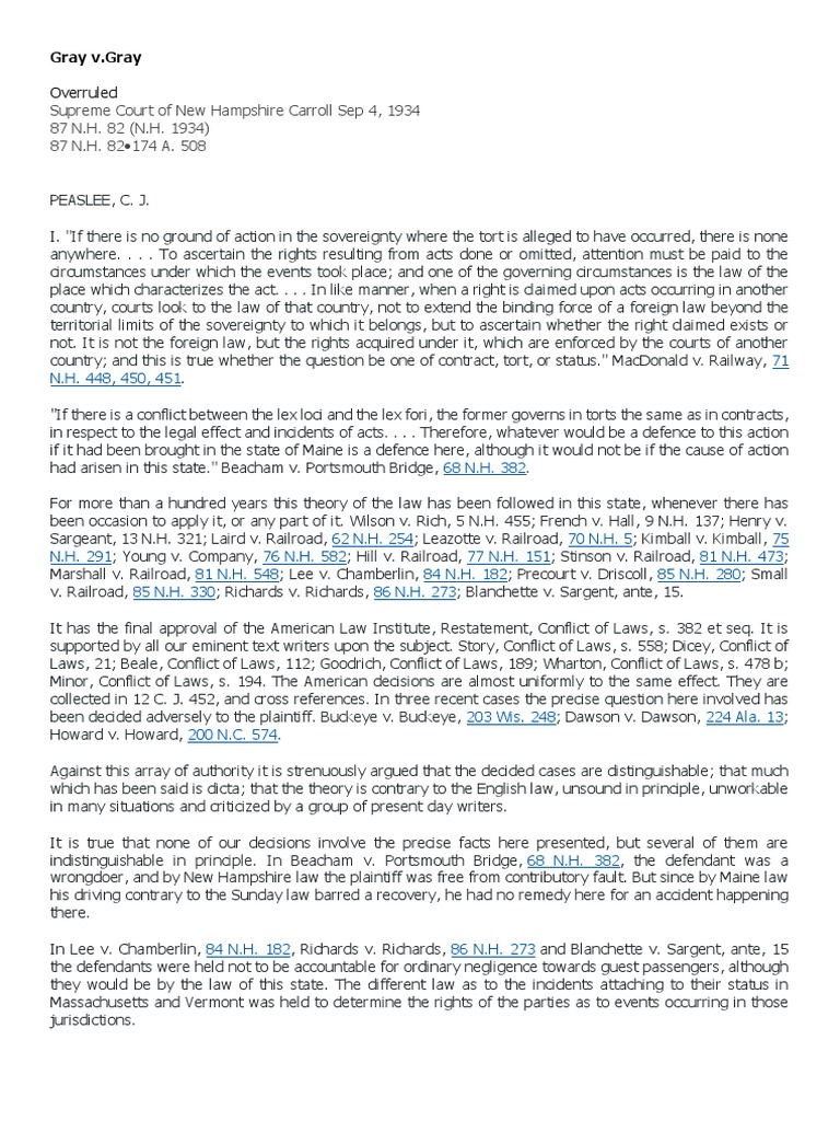 Gray Vs Gray | PDF | Tort | Lawsuit