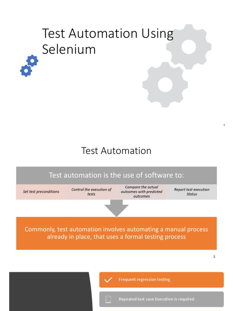 Test Automation With Selenium | PDF | Selenium (Software) | Software ...