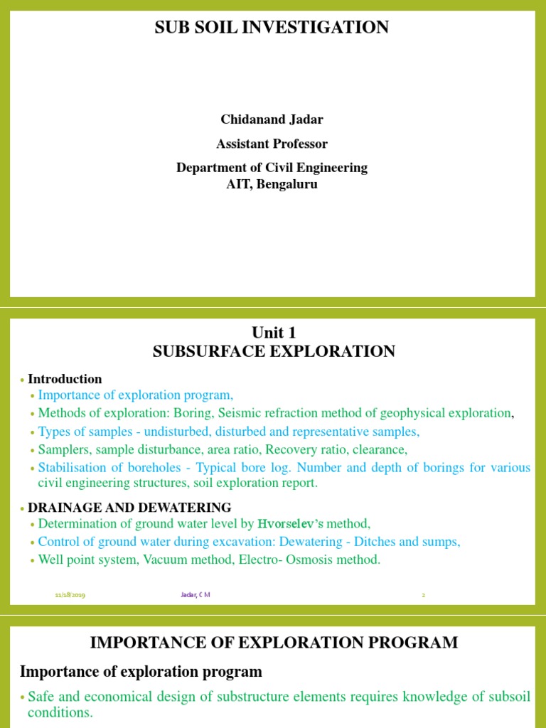 Subsoil Investigation | PDF | Soil | Waves