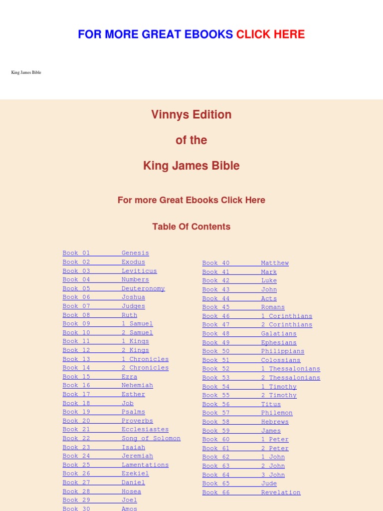 BIBLE, King James Version PDF | PDF | Ham (Son Of Noah) | Cain And Abel