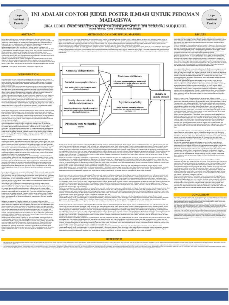 Contoh Format Poster Ilmiah - Portrait Ukuran A0 | PDF