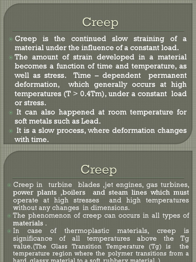 Creep | PDF | Creep (Deformation) | Deformation (Engineering)