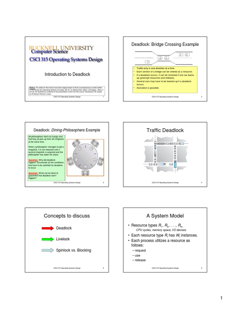 Traffic Deadlock: Deadlock: Bridge Crossing Example | PDF | Distributed Computing | Concurrent ...