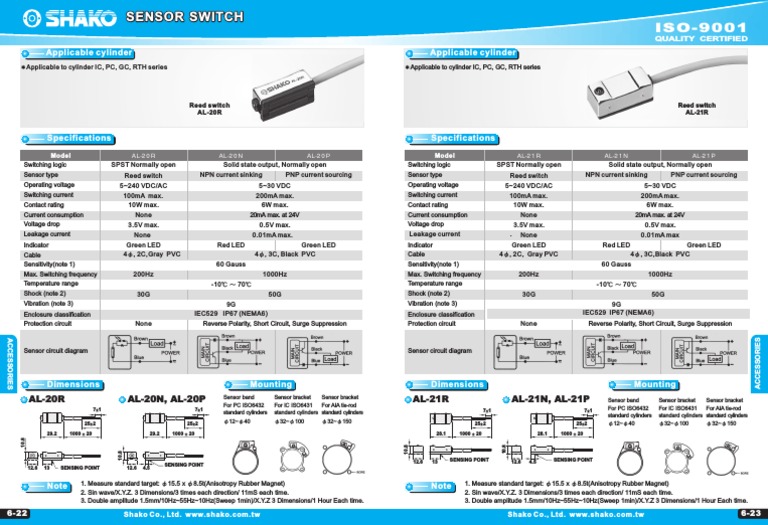 Sensor Magnetico Al 21r Shako | PDF | Switch | Bipolar Junction Transistor