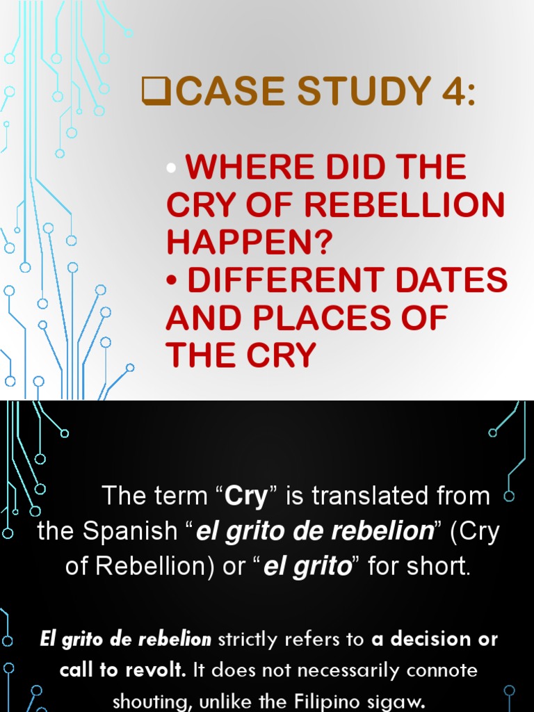 Case Study 4:: Where Did The Cry of Rebellion Happen? - Different Dates ...