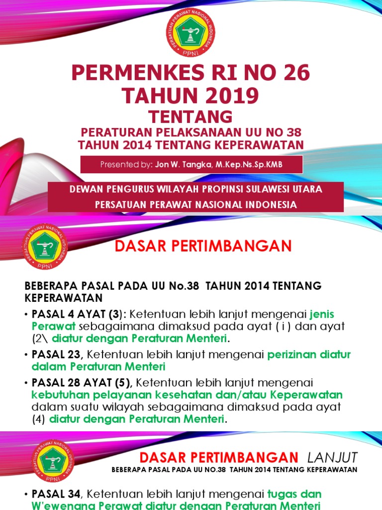 Permenkes Ri No 26 Tahun 2019 | PDF