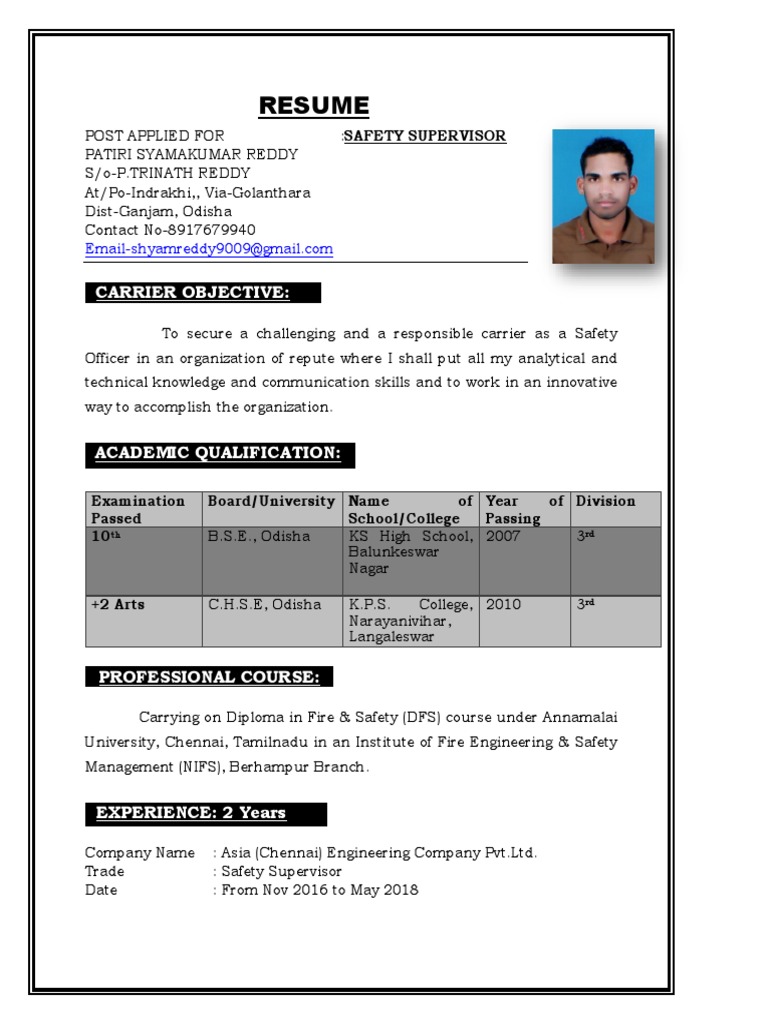 Resume: Carrier Objective | PDF