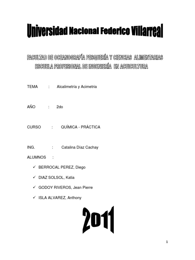 Alcalimetria y Acidimetria | PDF | Valoración | Química