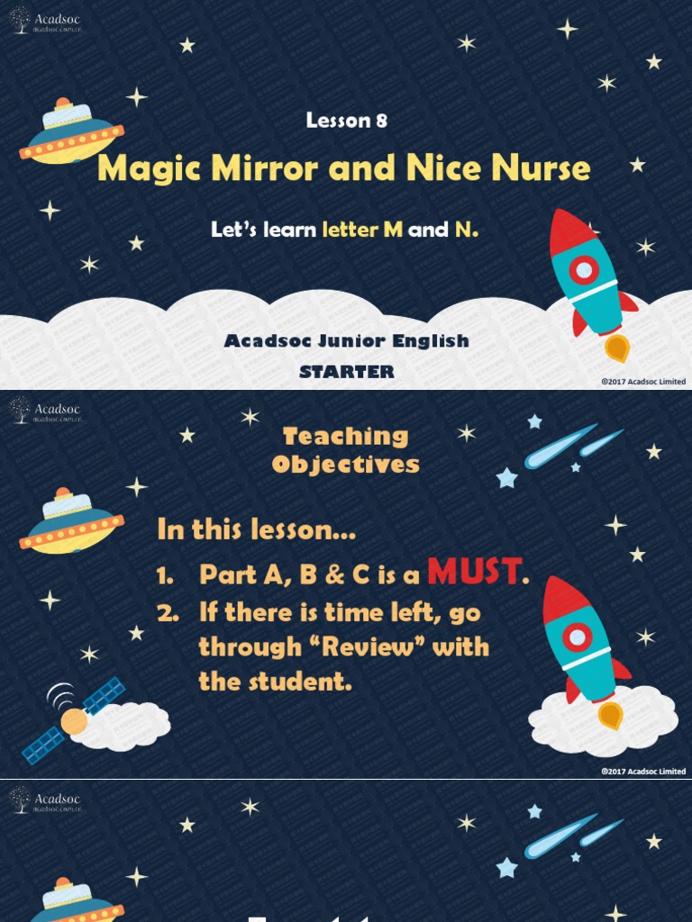 Magic Mirror and Nice Nurse: Lesson 8 | PDF | Pedagogy | Teaching