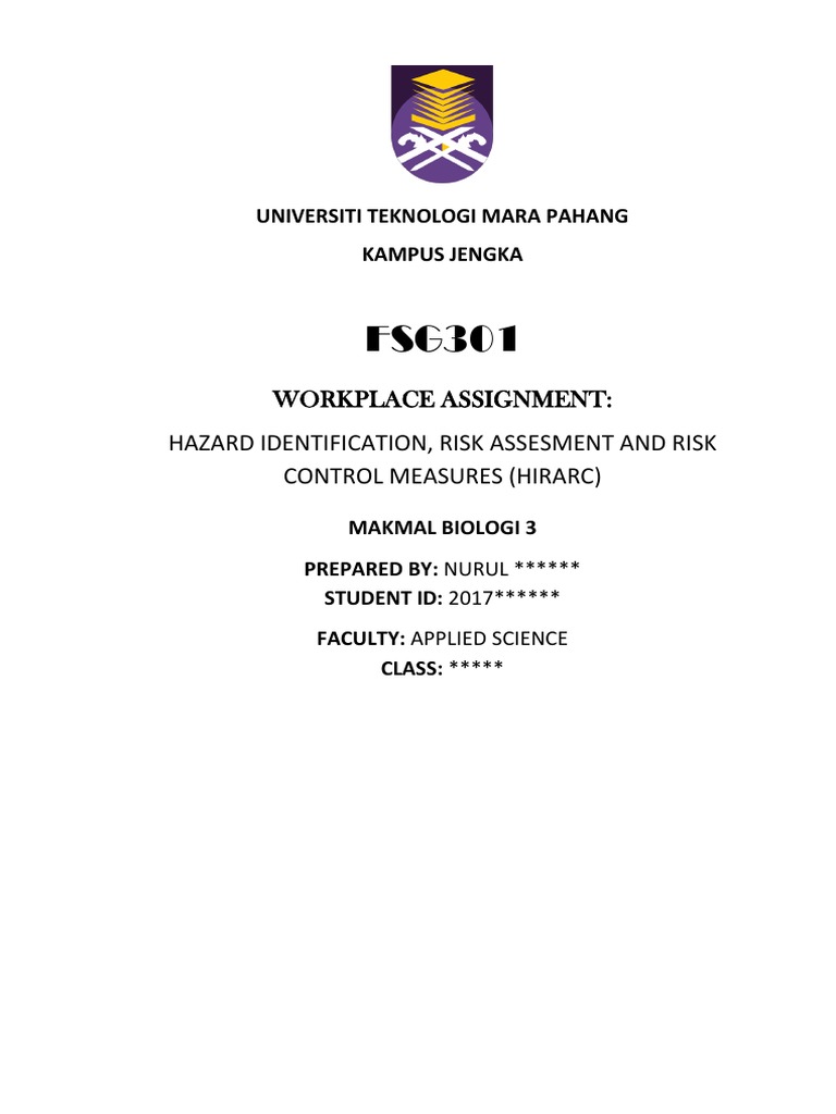 Hazard Identification and Risk Assessment in Laboratory | PDF | Risk ...