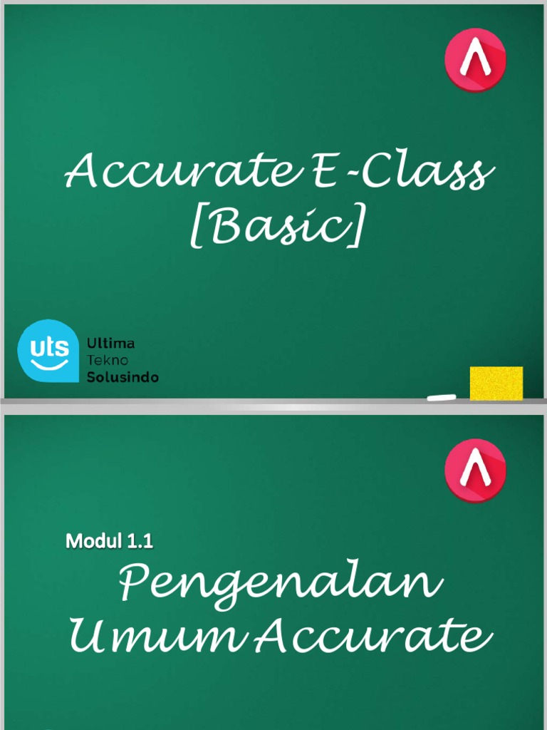 Materi 1.1 Pengenalan Umum Accurate | PDF