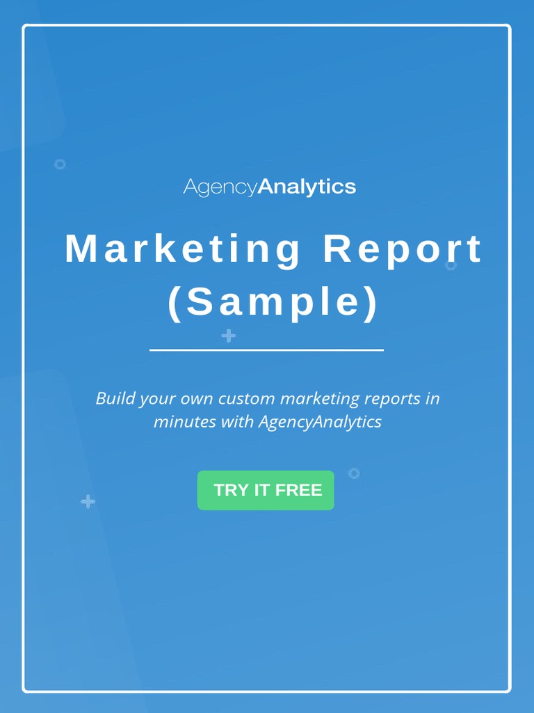 Marketing Report (Sample) : Build Your Own Custom Marketing Reports in ...